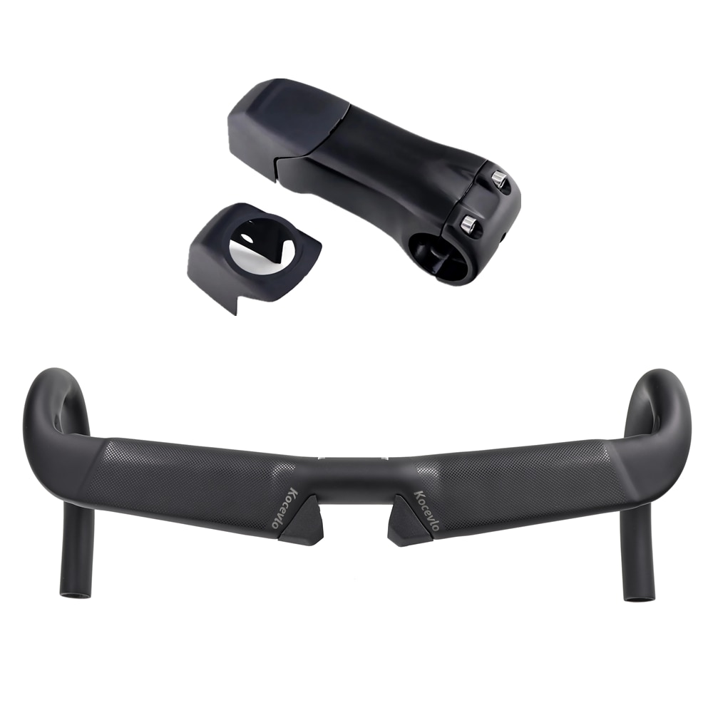 KOCEVLO Road Bicycle Handlebar 6 degrees Stem internal cable carbon ...