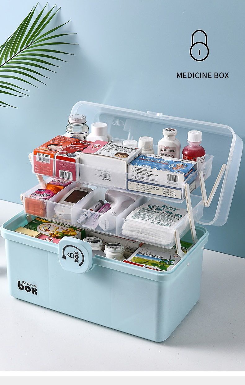 Medicine Box Toolbox Multi-Purpose Organizer Box Family First Aid Kit ...
