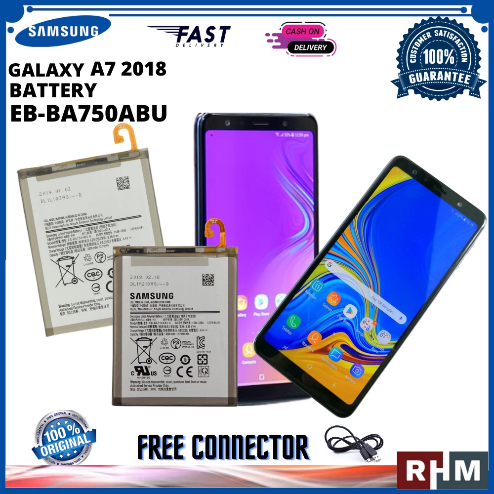 SAM SUNG A7 2018 SM-A750, Battery Model EB-BA750ABUN , OEM | SHOPEE ...