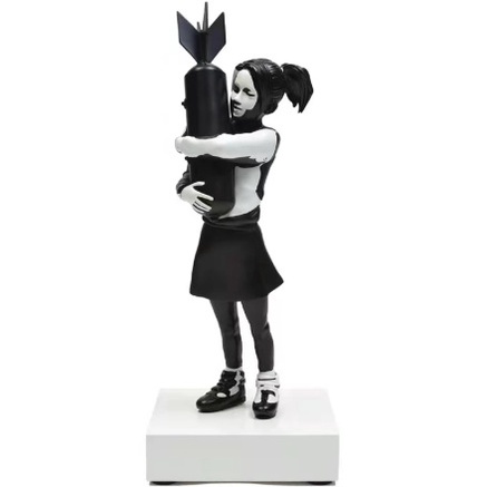 Banksy Bomb Hugger Modern Sculpture Bomb Girl Statue Resin Table Piece ...