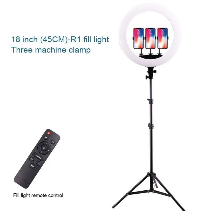 45cm Ring Light Live Stream / Vlogging Selfie Light Set With 3 Phone ...