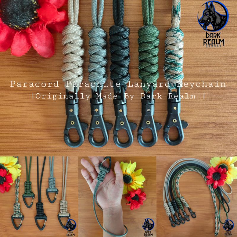 Paracord Parachute Lanyard Keychain Hook and Triangle Buckle | Shopee ...