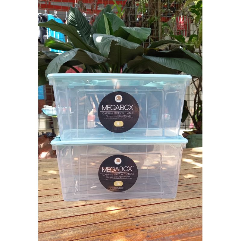 MG-832 MegaBox Storage box 9 liters w/ Handle Set of 2 | Shopee Philippines