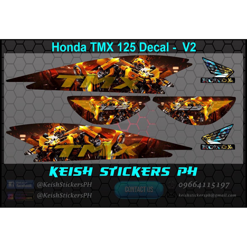 Stock Decals for TMX 125 - V2 | Shopee Philippines