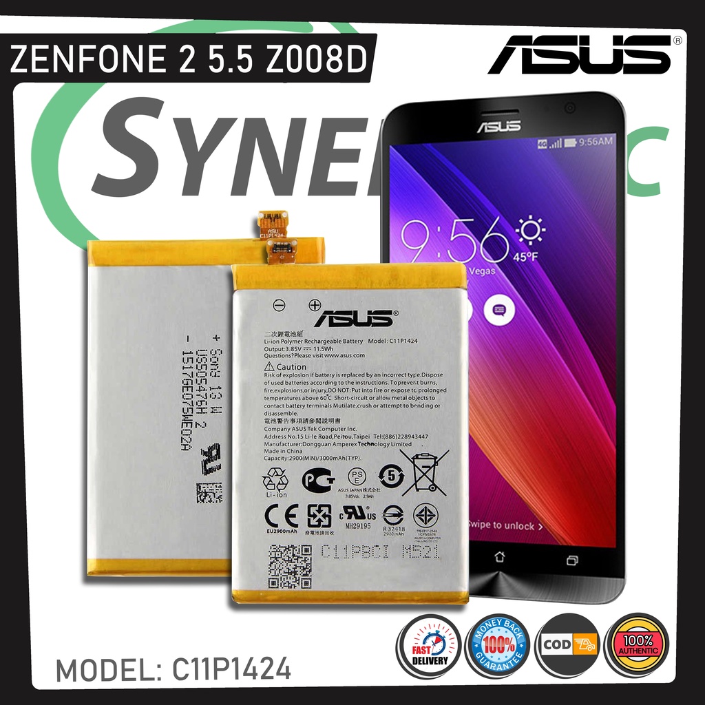 Original ASUS Zenfone 2 5.5 Battery, ZE551ML, ZE550ML, Z00AD, Z008D ...
