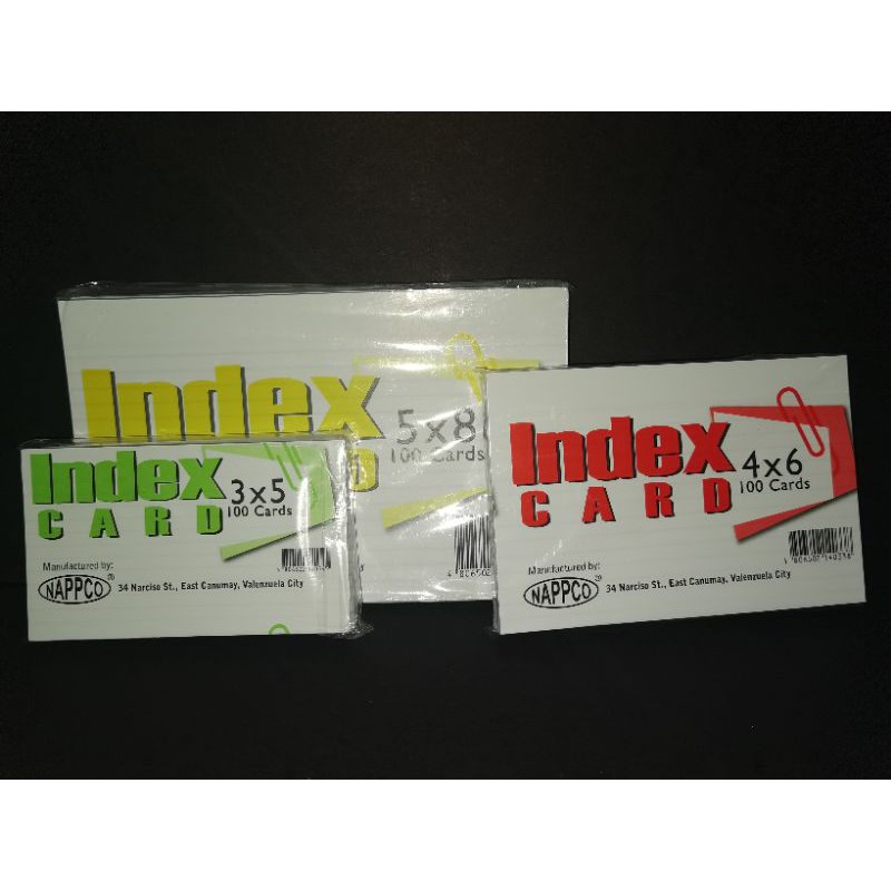 Index Cards 3 sizes. | Shopee Philippines
