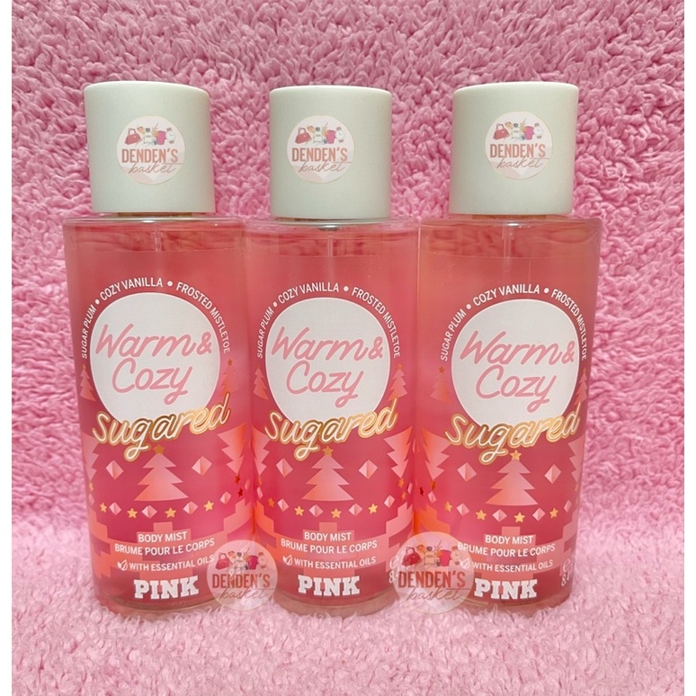 Victoria Secret Pink WARM & COZY SUGARED Body Mist 250 ml | Shopee ...