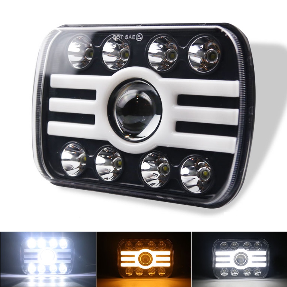 1pcs 5X7 7x6 inch Car Rectangle LED Driving Running Headlight DRL ...