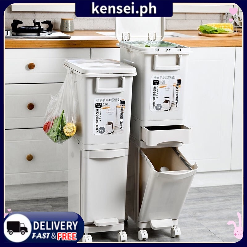 [COD]Trash Can 2 & 3 Layer With Storage | Shopee Philippines