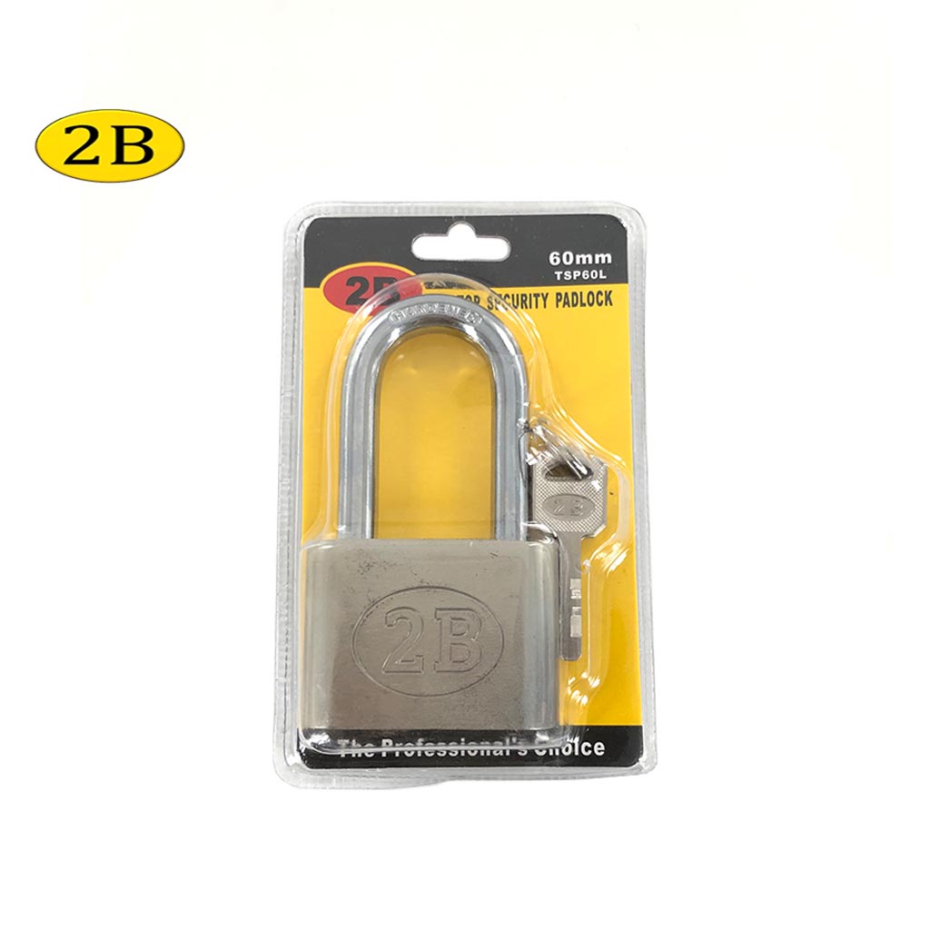 2B Security 60mm Long Shackle Padlock Keyed Alike Padlocks with 3 Iron ...