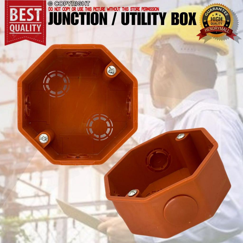 (1BOX) TLX PVC ORANGE JUNCTION BOX ELECTRICAL WIRINGS 100PCS | Shopee ...