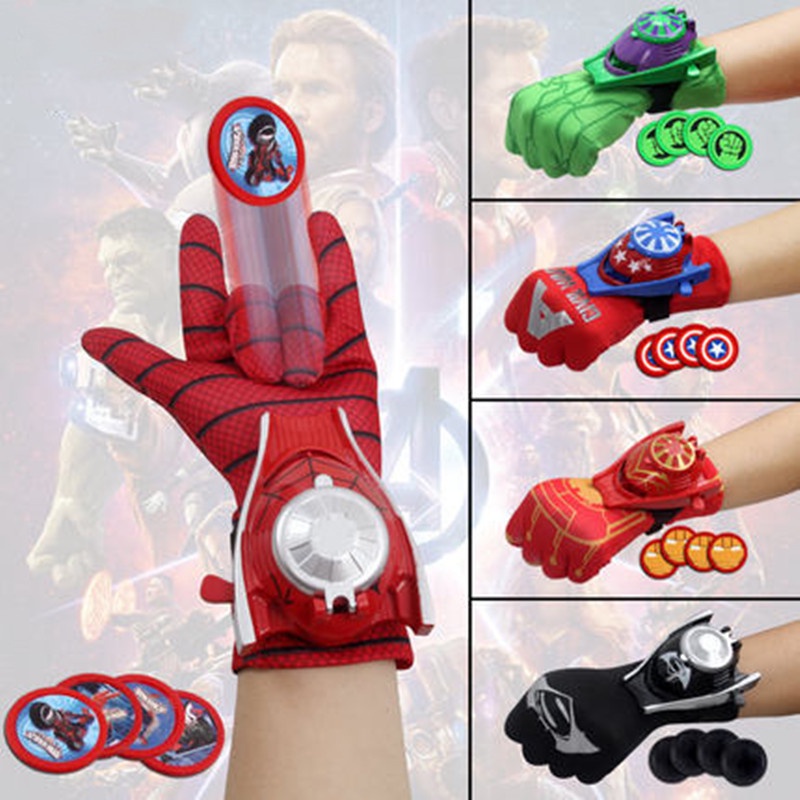 Marvel Avengers Gloves Action Figures PVC Iron Man Hulk Batman Captain ...