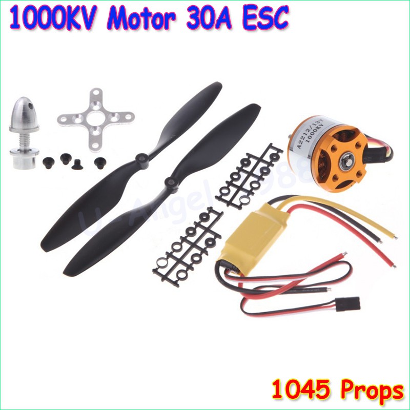 A2212 1000KV 2200KV A2208 Brushless Outrunner Motor +30A ESC+1045 ...