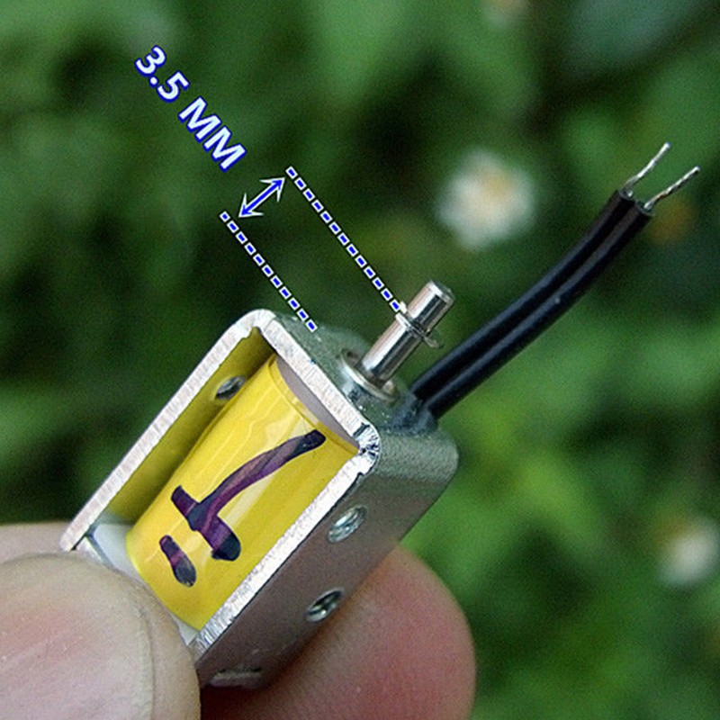 New 3~6V Mini DC Solenoid Electromagnet Push Pull Through Type Electric ...
