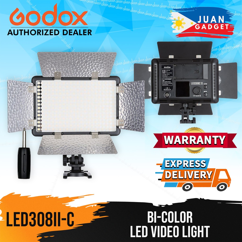 Godox LED308C II Adjustable Video Light Lamp LCD Panel with 433MHZ ...