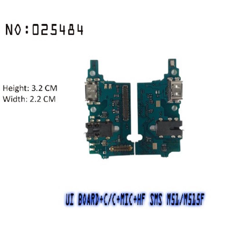 SAMSUNG BOARD M51 M515F M515 PCB CHAS CHARGER FLEXIBLE CONECTOR UI HF ...