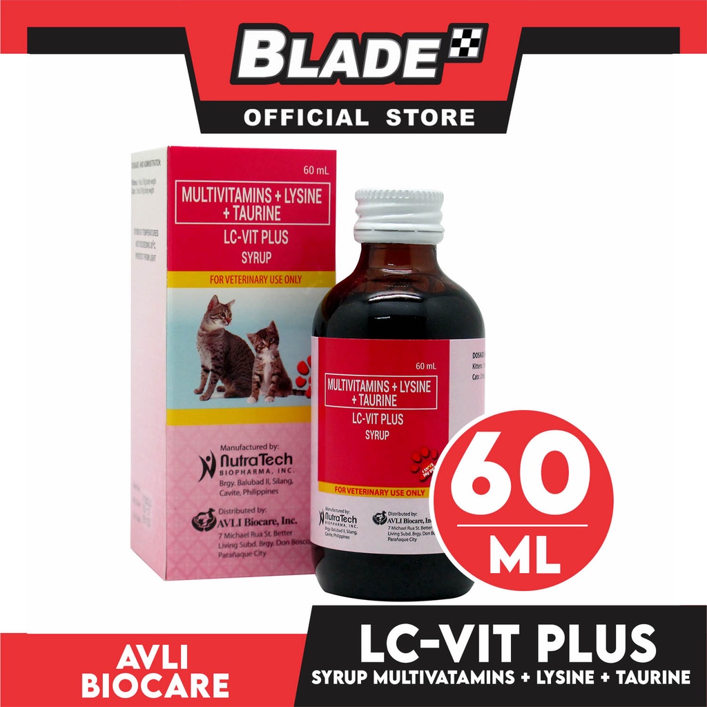 NutraTech Lc-Vit Plus Syrup Multivitamins + Lysine + Taurine 60ml ...