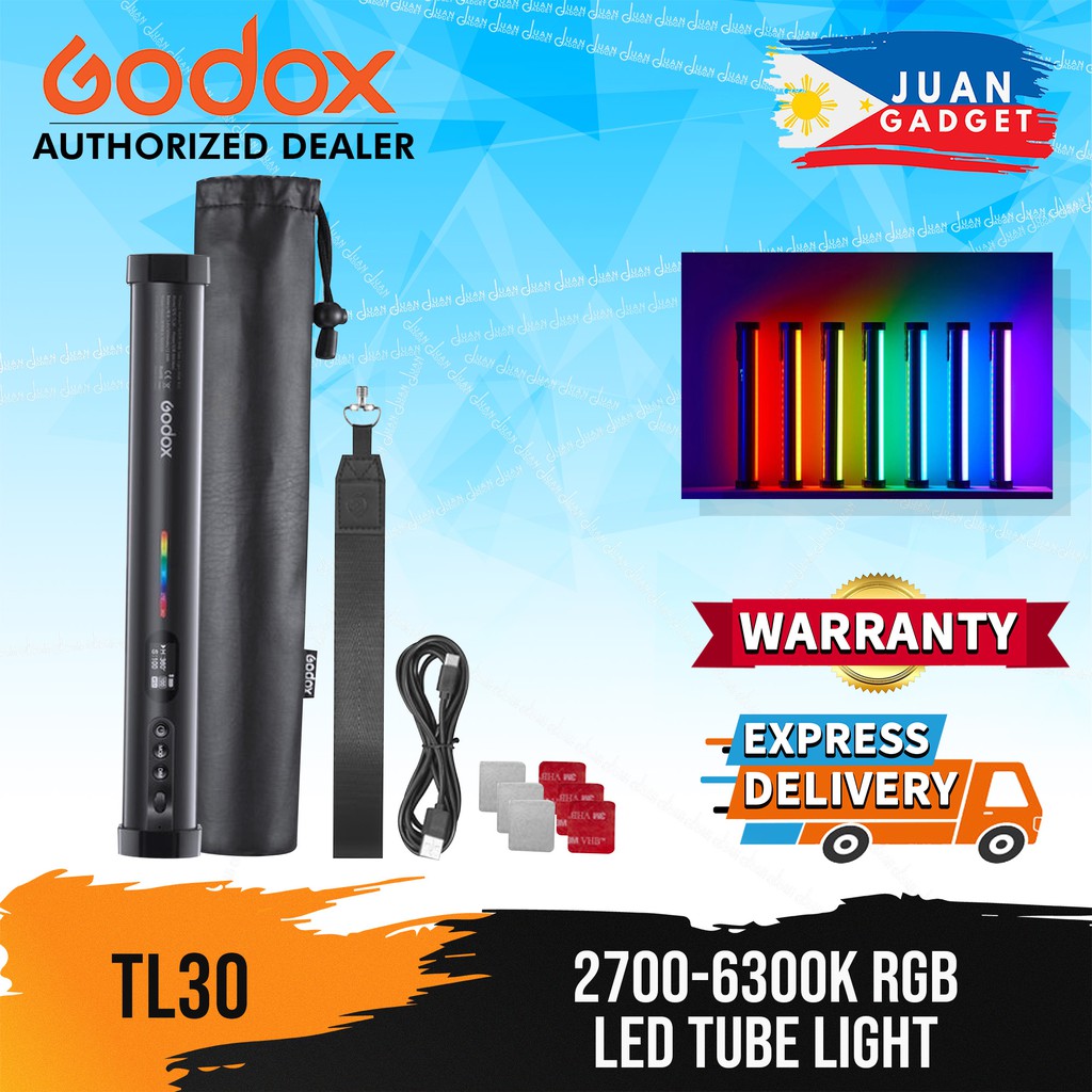 Godox TL30 2700K-6300K RGB LED TUBE Light with Bluetooth control App ...