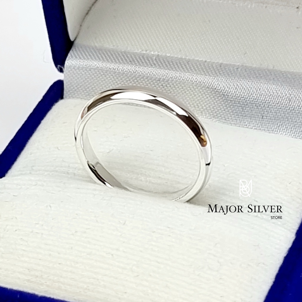 3 Mm Wide Ring/92.5% Sterling silver Classic Style Can Be Worn By Male ...