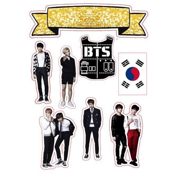 BTS cake Topper birthday cake banner/ | Shopee Philippines