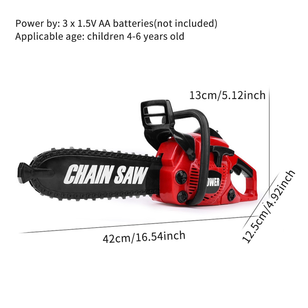 16'' Electric Saw Toy Construction Tools for Kids Pretend Play with ...