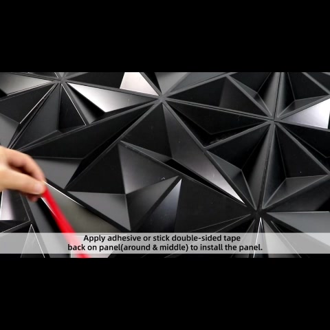 3D Wall Panel Sticker PVC Panel Diamond Design Wallpaper Design Home ...