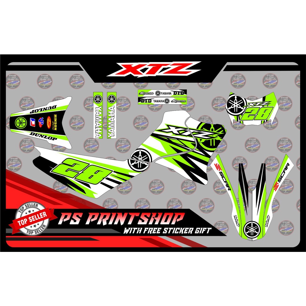 XTZ 125 yamaha full set sticker decals durable and high quality (Batch ...