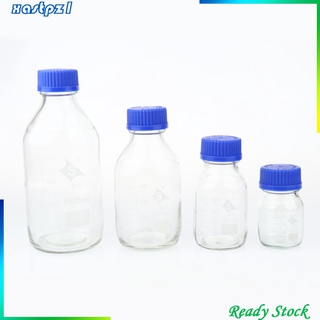 [ Graduated Round Glass Reagent Bottle with Scale Line Screw 100mL ...