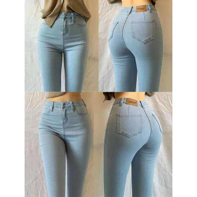 New Arrivals Fashion Hot Women Lady Denim Skinny Pants High Waist
