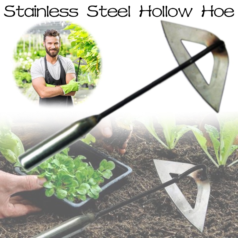 Steel Hardened Hollow Hoe Handheld Rake Growing Vegetables Farm ...