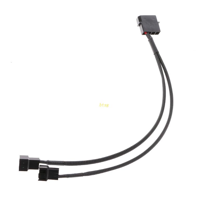 btsg PWM Fan Power Adapter Cable 1 to 2 4-Pin Molex Male to 3-Pin/4-Pin ...