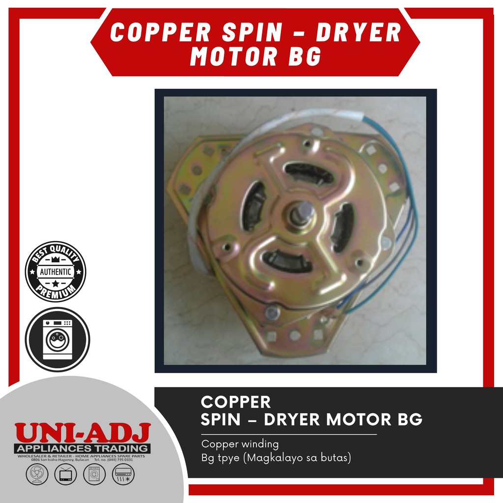 Copper Spin – Dryer Motor (Big Gap/Short Gap) Spare Parts Only | Shopee ...