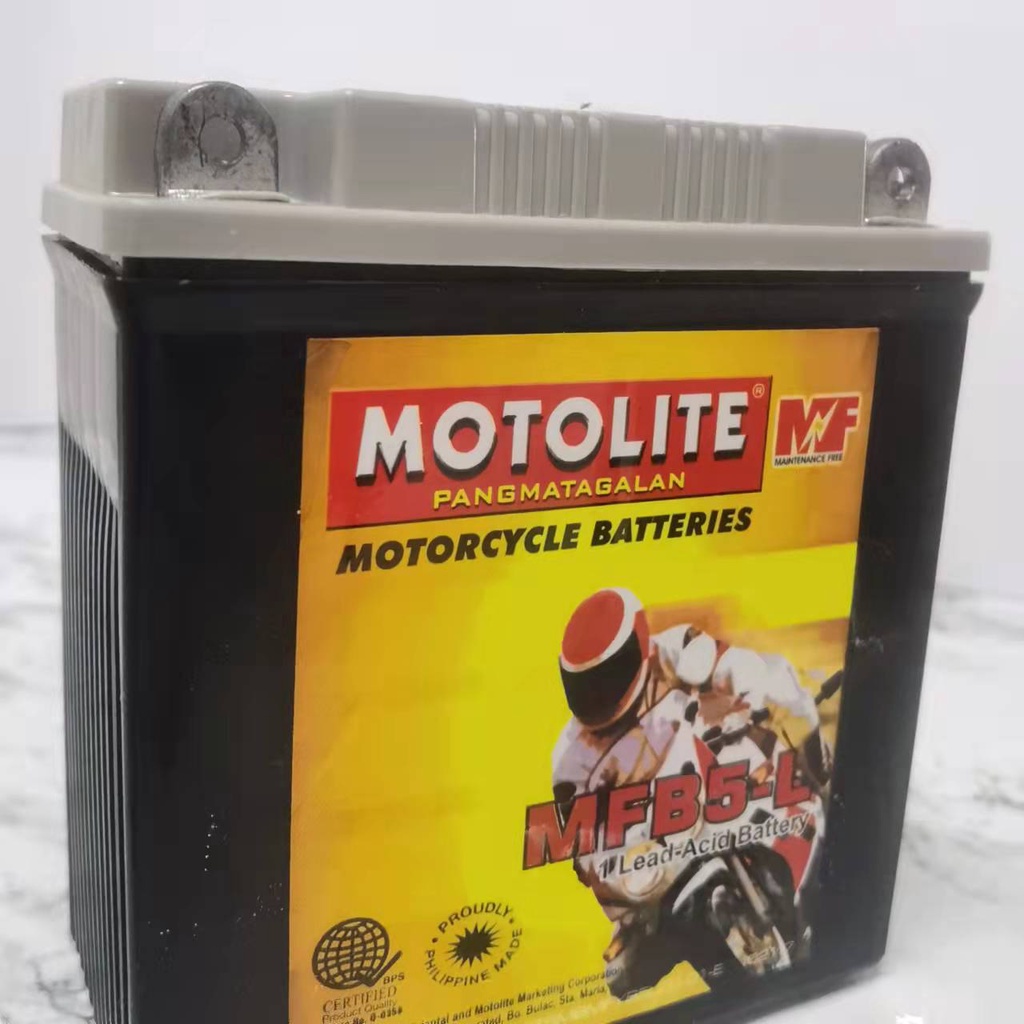 MOTORCYCLE MFYB5L/12N5-3B Motolite Motorcycle Battery | Shopee Philippines