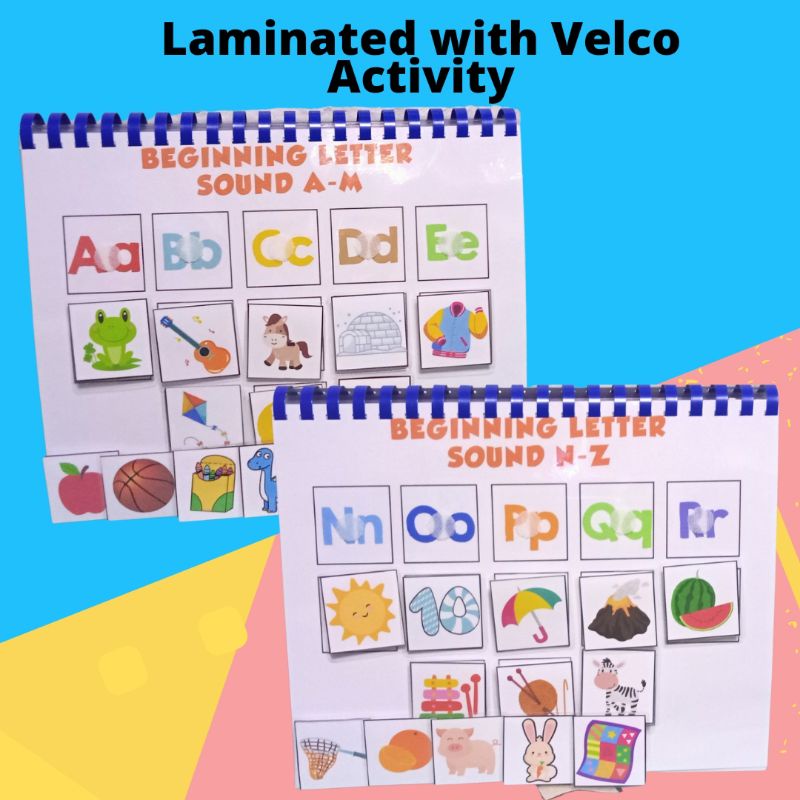 Beginning Letter Sound Matching Activity for Busy Book Laminated with ...
