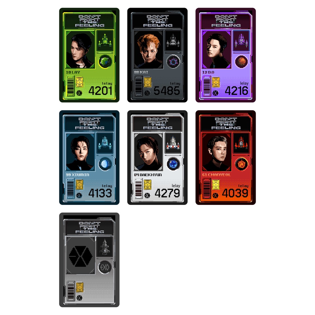 EXO Don't Fight the Feeling PVC ID cards!! | Shopee Philippines