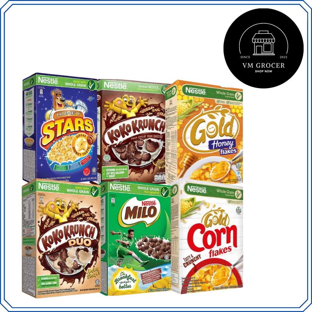 NESTLE KOKO KRUNCH/MILO/HONEY STAR/CORN FLAKES 300-330GM | Shopee ...