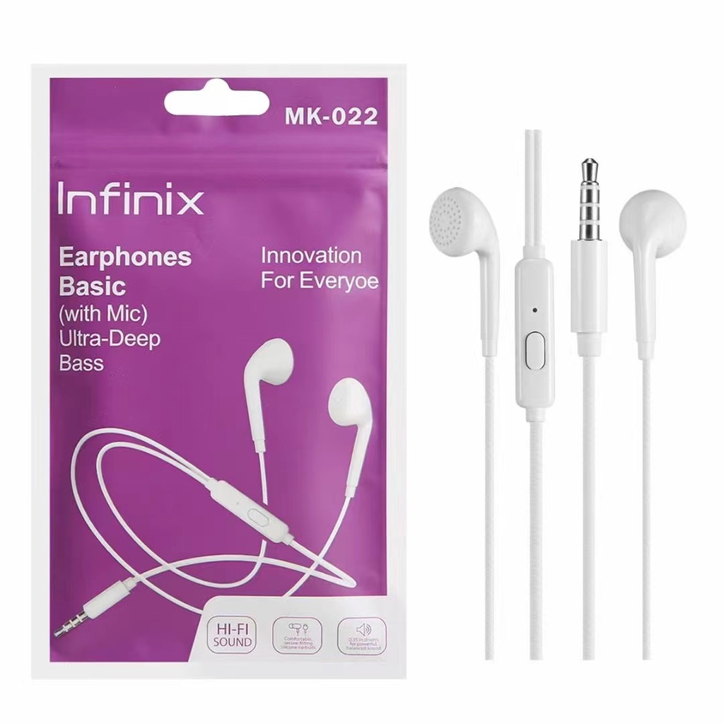 PinSan infinix Universal Earphone ln Ear Headset 3.5MM Sports ...