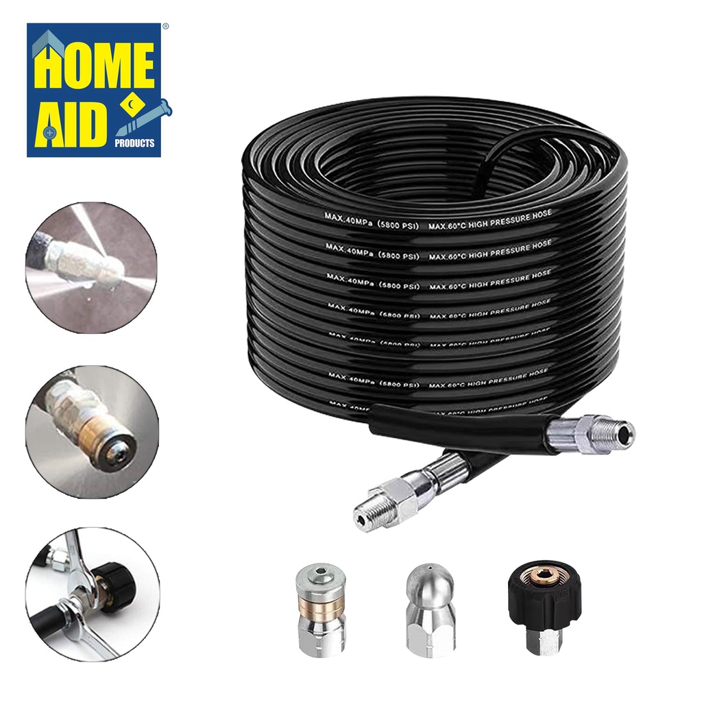 HOMEAID HIGH PRESSURE SEWER HOSE 10 METER | Shopee Philippines