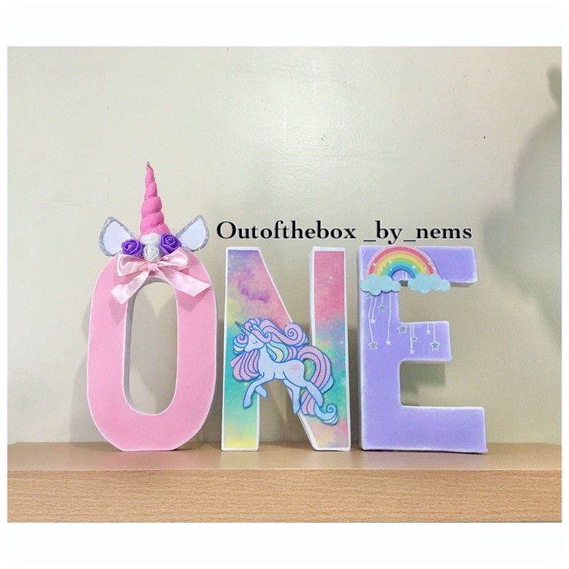 Unicorn Themed Letter Standee | Shopee Philippines