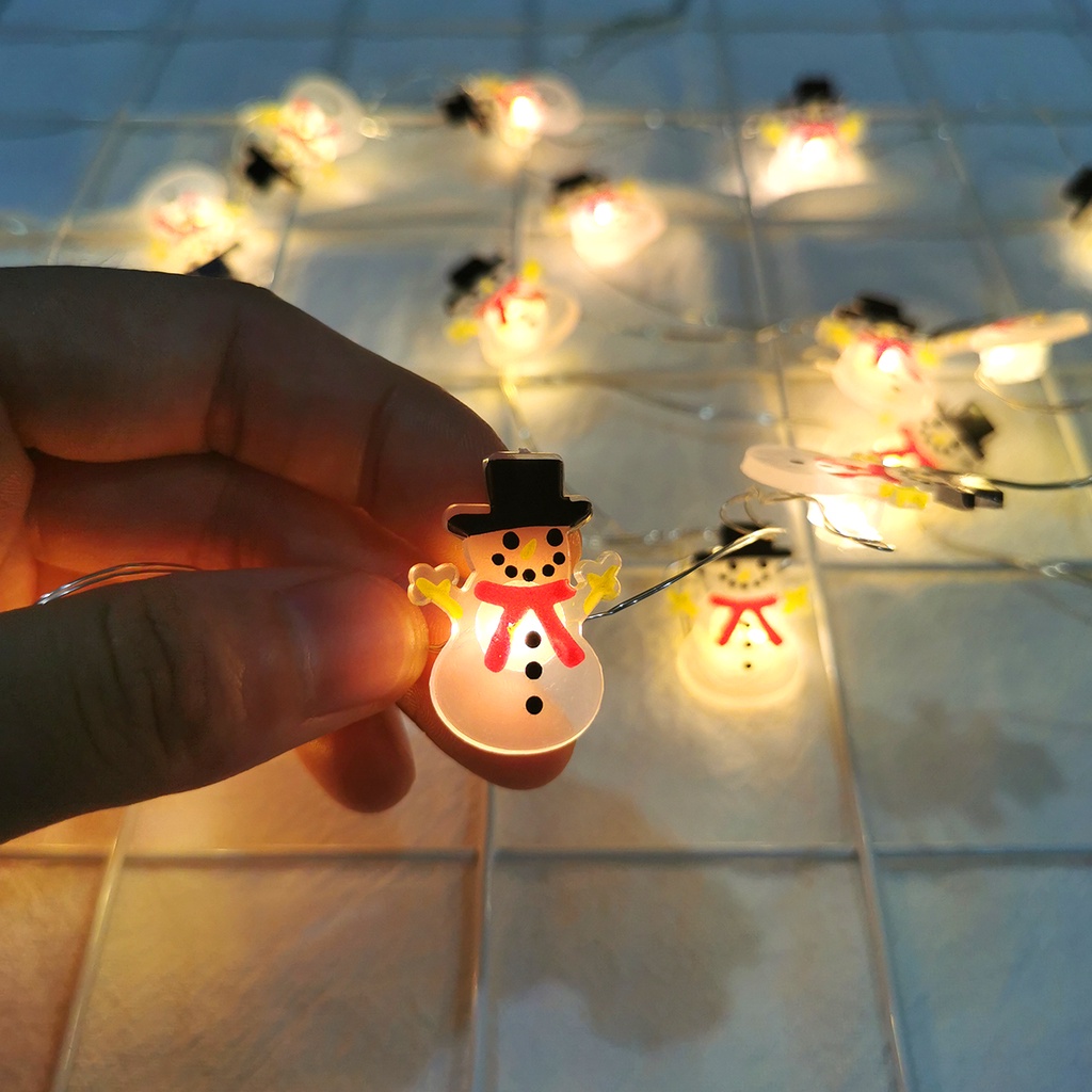 2M 20LED Santa Claus Christmas LED String Lights / Snowman Hanging ...