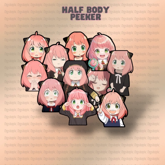 Anya Forger Half Body Peeker Sticker 4 & 6 inches - Vinyl Sticker ...