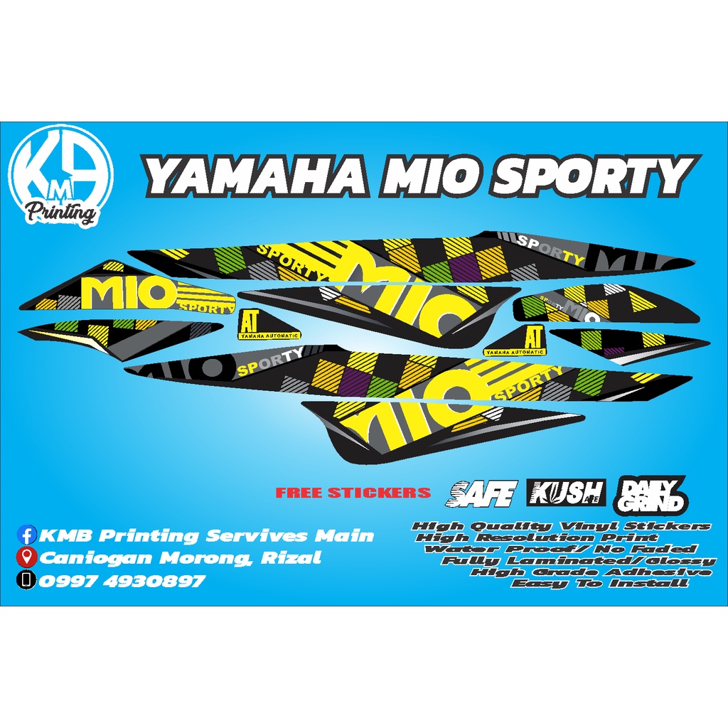 Yamaha Mio Sporty Stock Sticker Decals | Shopee Philippines