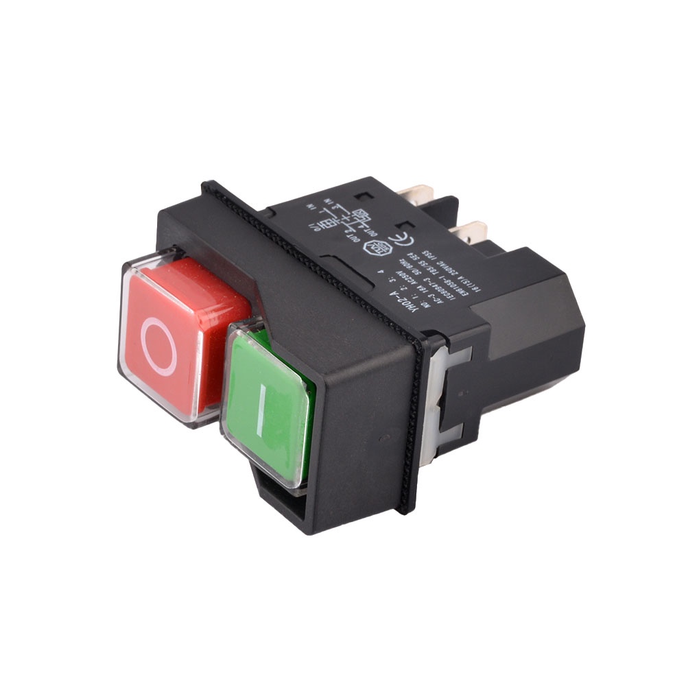 Waterproof IP55 Push Button Electromagnetic switch 4 Pin AC250V 16A ...