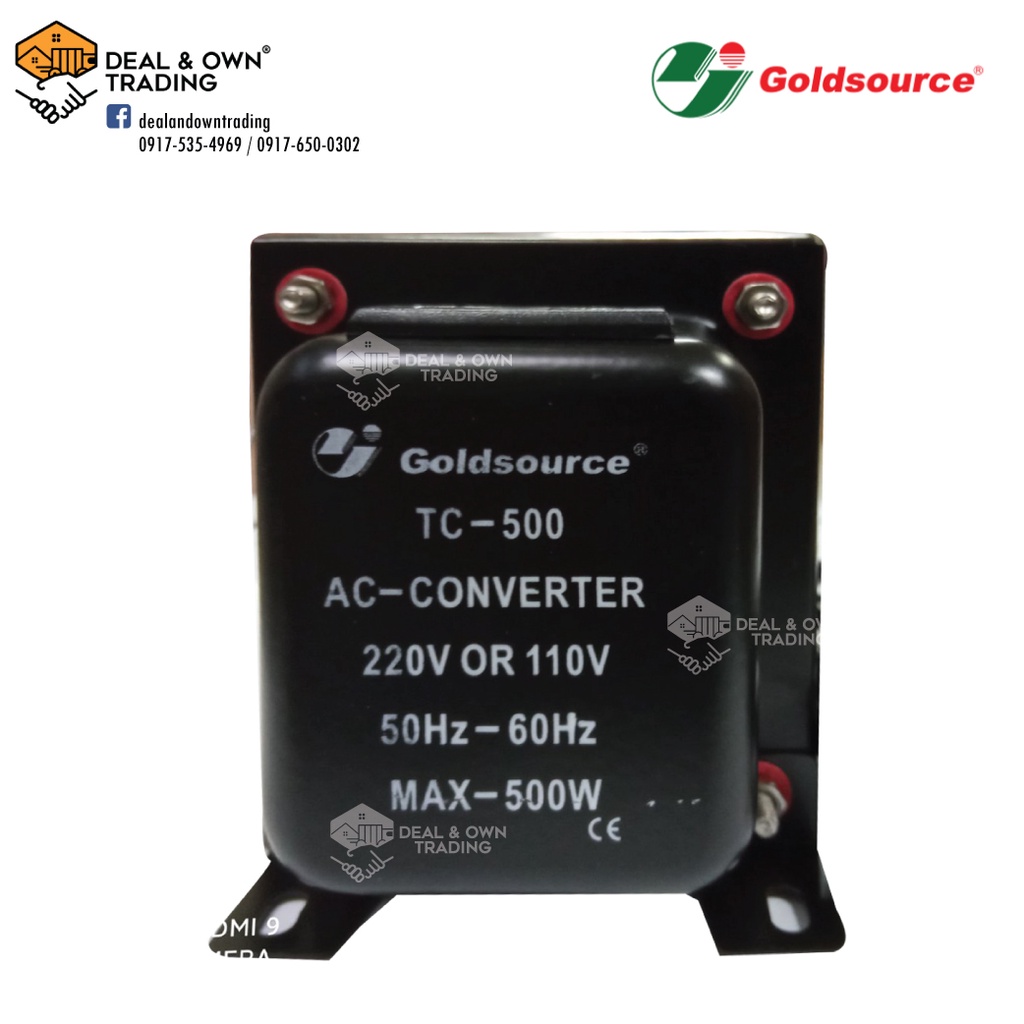 Goldsource TC-500 Step Up Step Down Transformer 500 Watts | Shopee ...