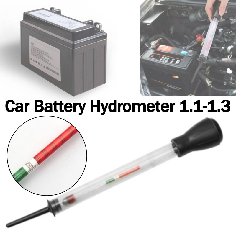 Car Battery Hydrometer 1.1-1.3 Acid Electrolyte Flooded Suction Colored ...