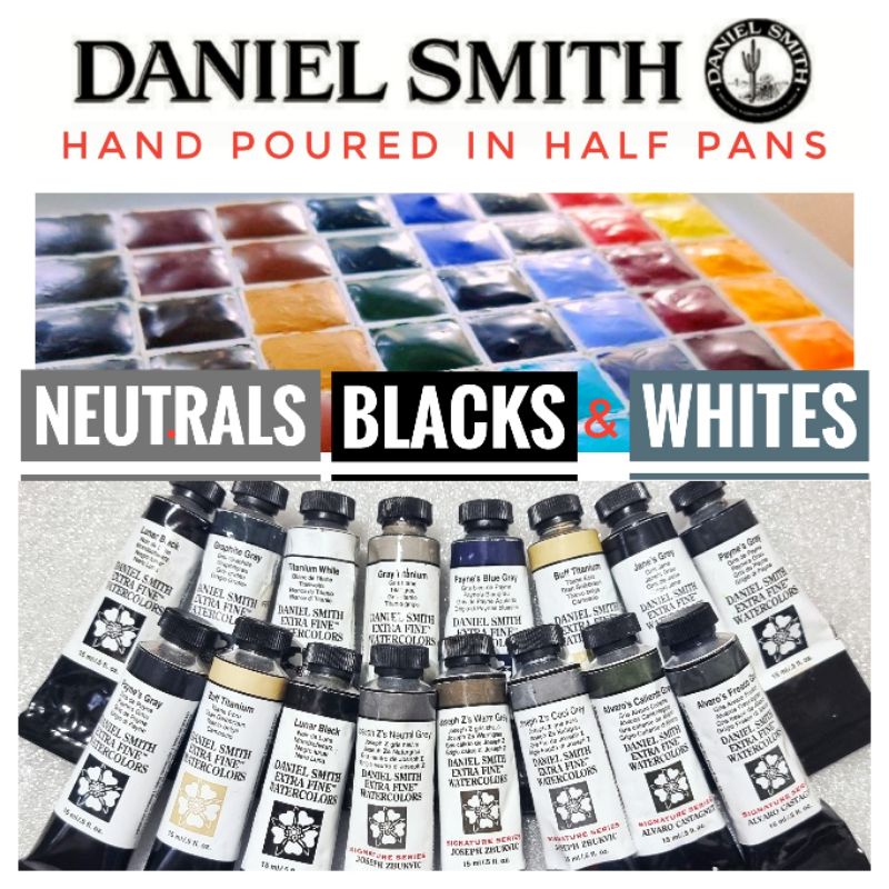 Daniel Smith batch 6/6 - Grays, Blacks & Whites (Watercolors in ...