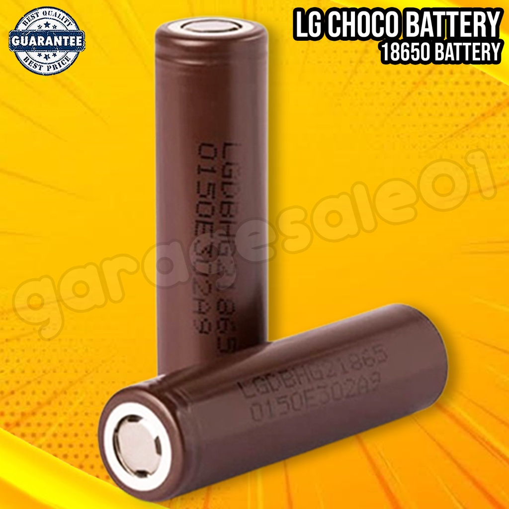 GS 2PCS LG Choco 18650 Rechargeable Battery Set – 3.7V Heavy-Duty ...