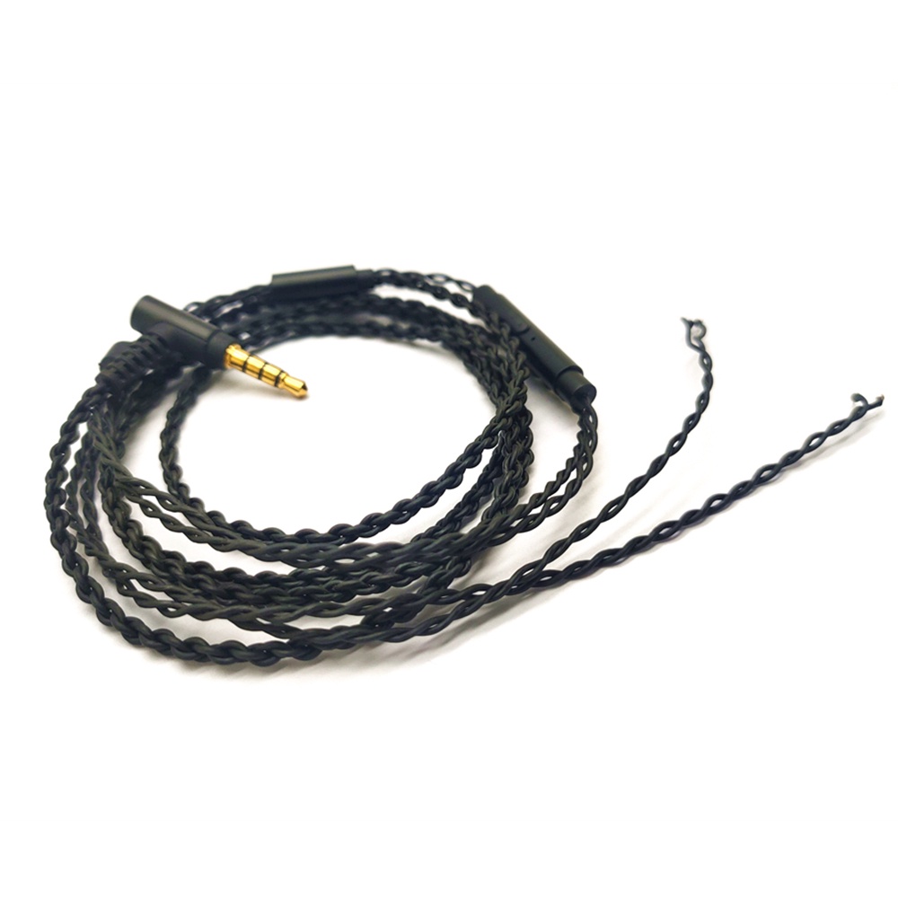 DIY Earbuds Cable Matte twist 4 core TPU wire with Microphone Enameled ...