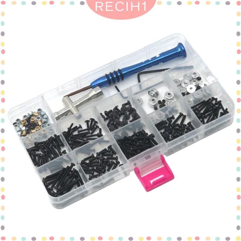 370pcs/set Universal Metal RC Screw Repair Assortment Set for WPL Scale ...