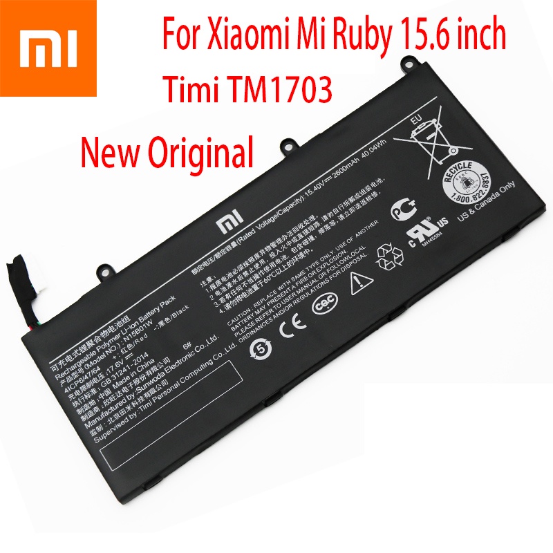 Original Xiaomi Mi Ruby 15.6 inch Timi TM1703 N15B01W Laptop Notebook ...